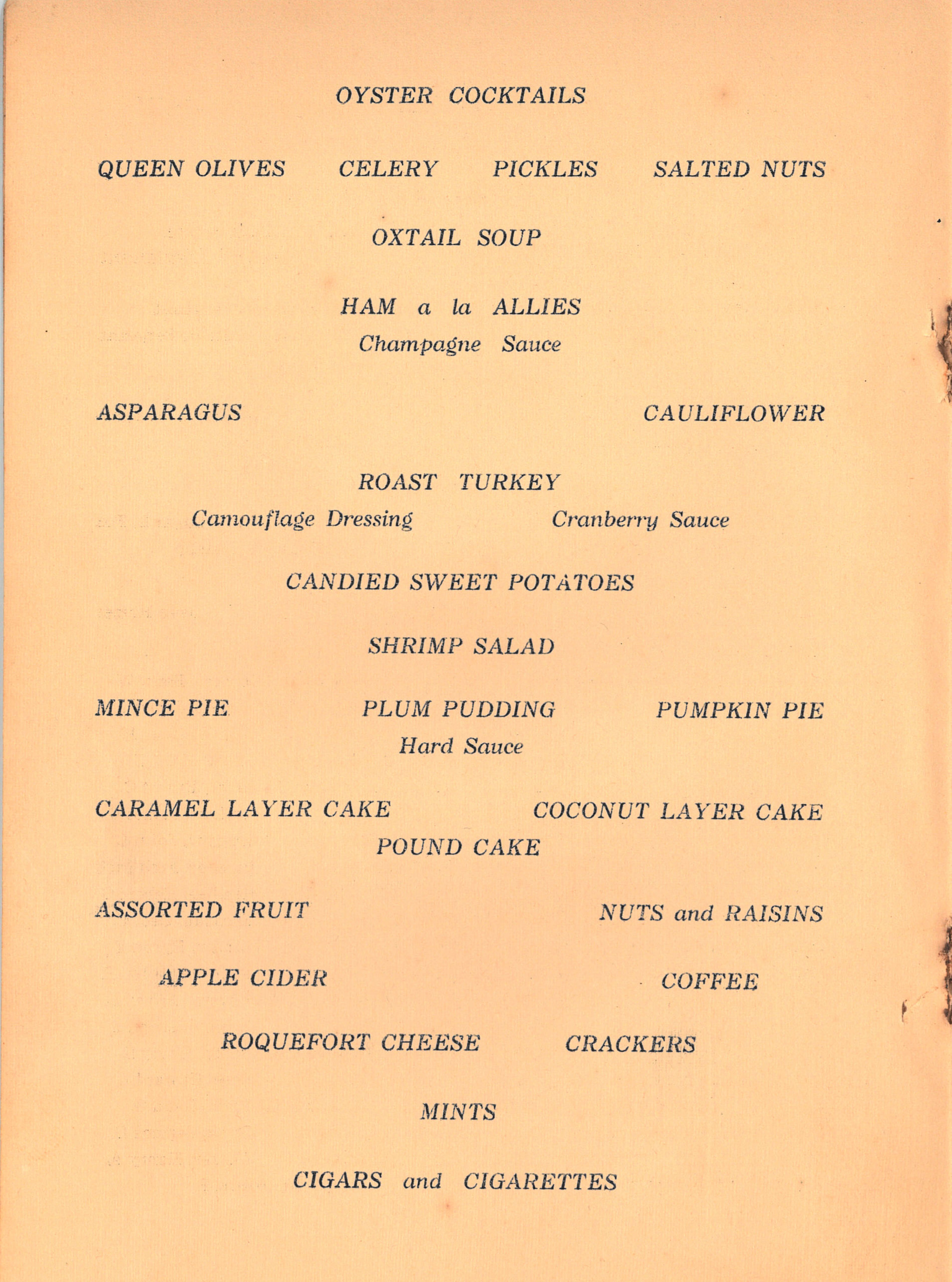 What's on the Table? - Virginia War Memorial