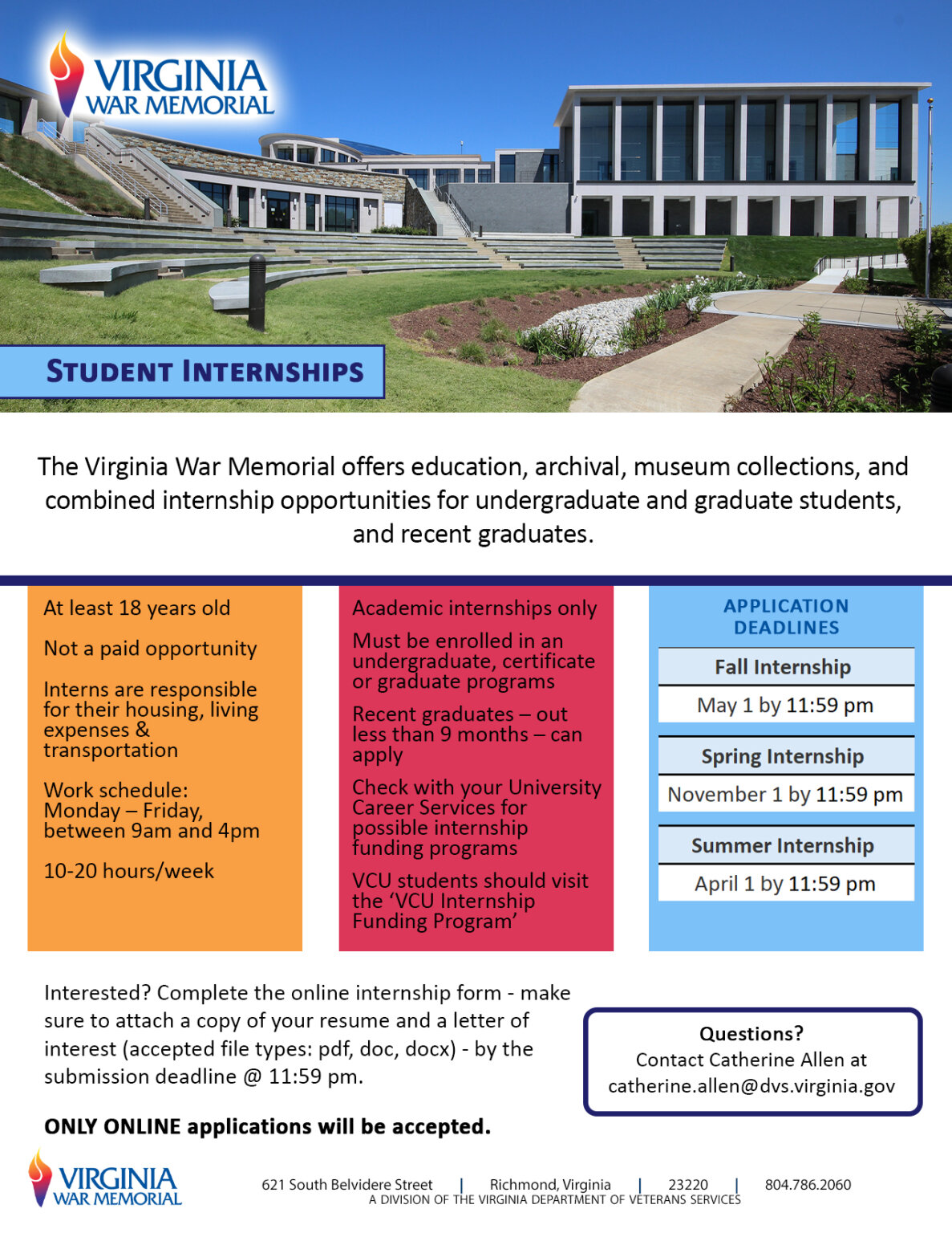 Internship Opportunities - Virginia War Memorial
