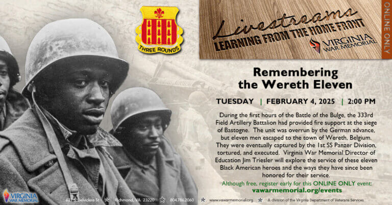 Virginia War Memorial Livestream: Remembering the Wereth Eleven ...